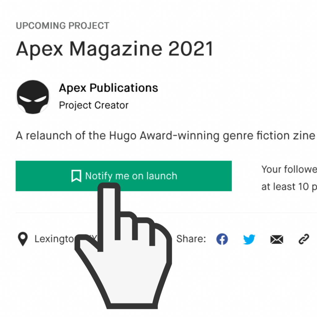 Prelaunch Kickstarter Page Is Live - Apex Magazine